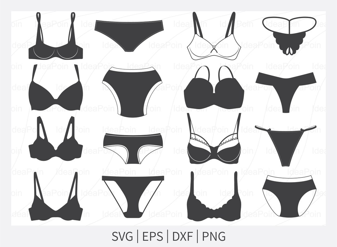 Lingerie, Bra SVG, Panties SVG, Bra Panties Bikini Bundle SVG, Sexy Bra ...
