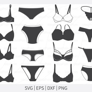 Lingerie, Bra SVG, Panties SVG, Bra Panties Bikini Bundle SVG, Sexy Bra ...