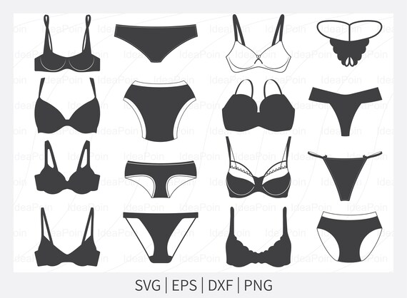 Lingerie Bra SVG Panties SVG Bra Panties Bikini Bundle SVG - Etsy Finland