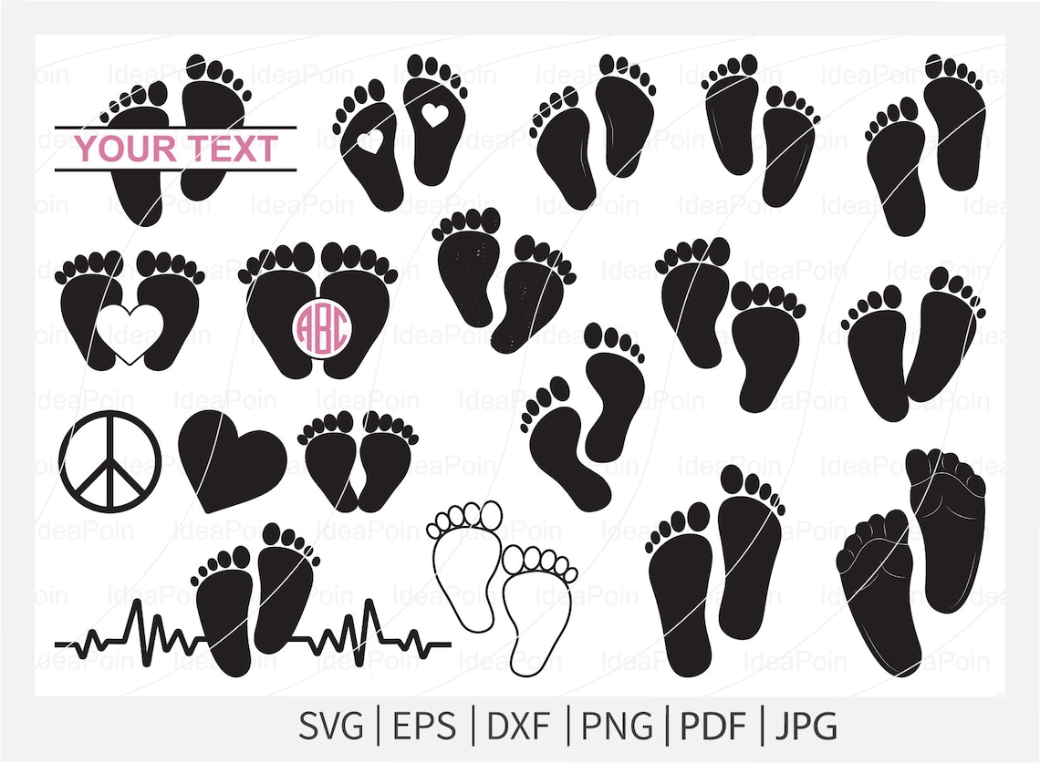 Baby Feet SVG Bundle Baby Feet Svg Baby Feet Print Svg - Etsy