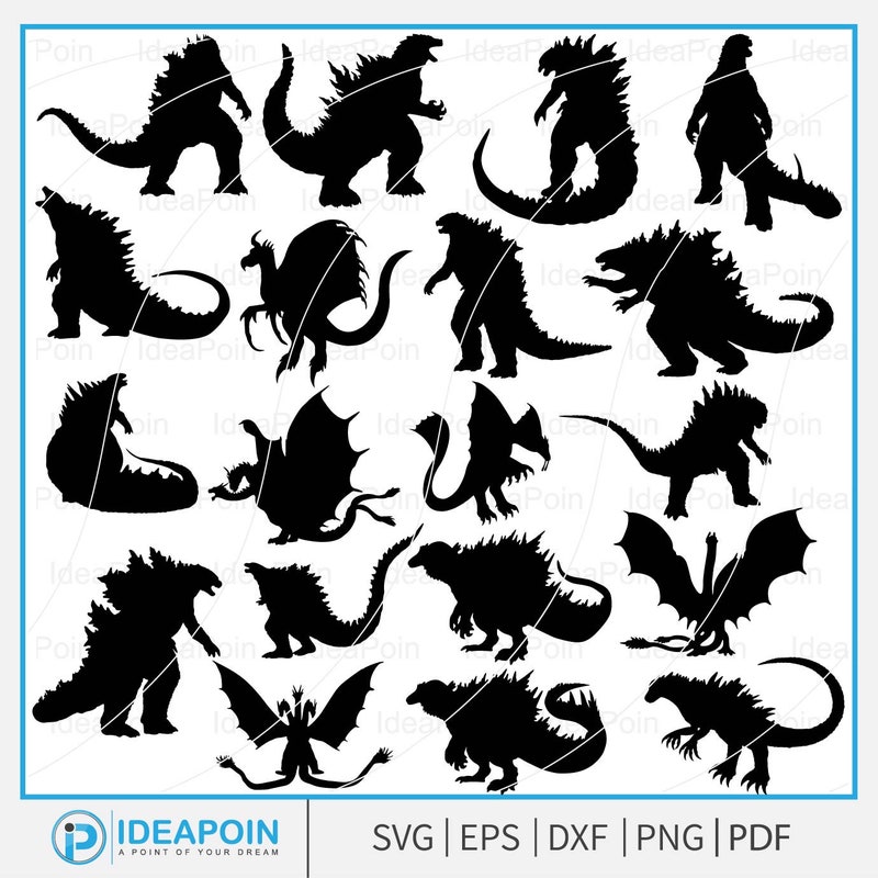 Godzilla Svg - Etsy