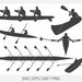 Rowing SVG, Rowing SVG Bundle, Rowing Oar Svg, Rowing Silhouette, Kayak ...