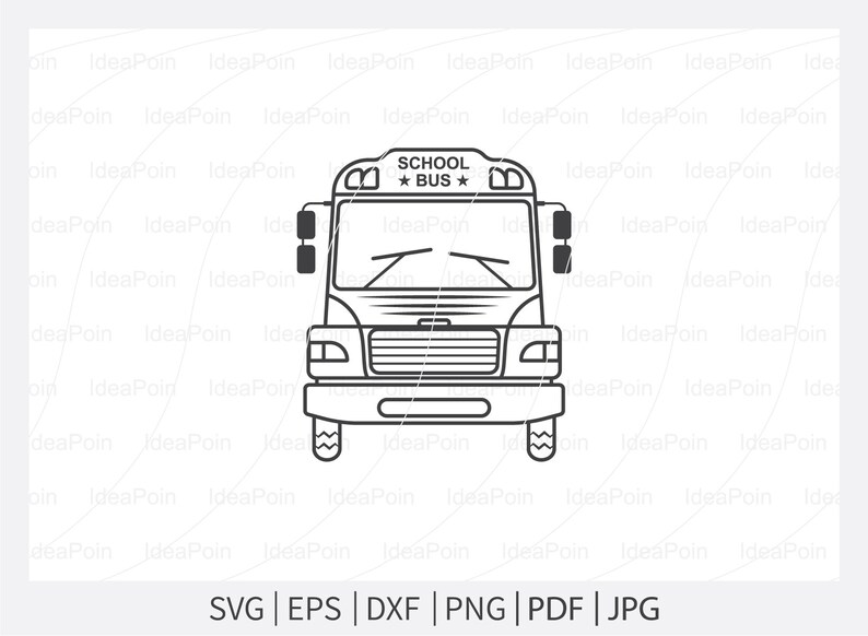 School Bus Svg School Bus Outline Svg School Bus Clipart - Etsy
