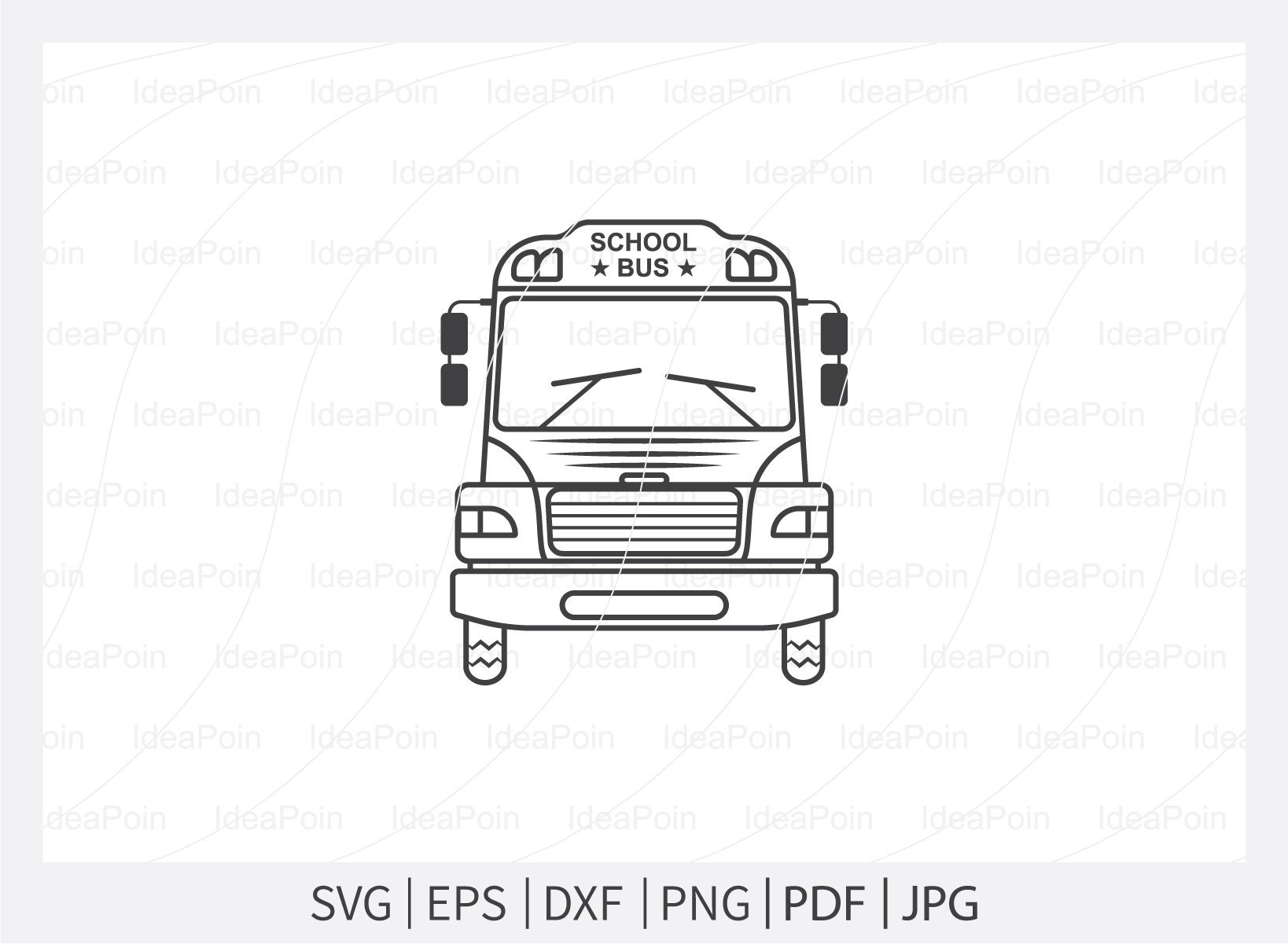 School Bus Svg School Bus Outline Svg School Bus Clipart - Etsy UK