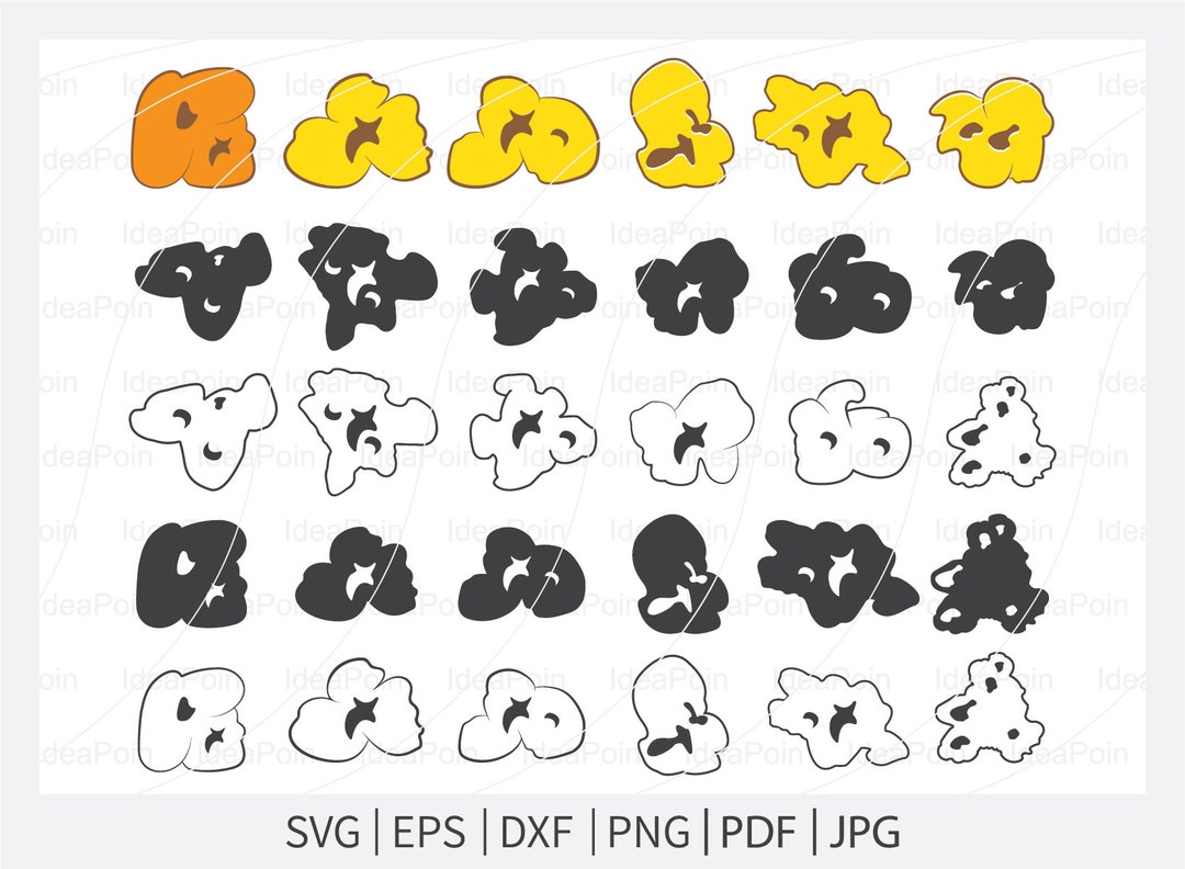 Popcorn Vector, Popcorn Kernel Svg, Popcorn Clipar, Man Pocorn Svg, Popcorn Cricut File, Popping ...