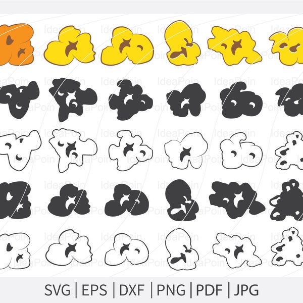 Popcorn Kernel Svg - Etsy