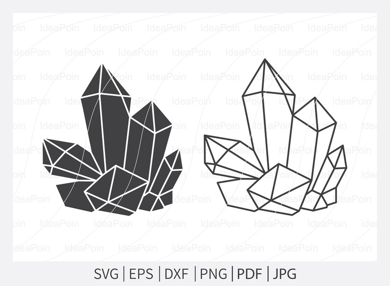 Crystals SVG Crystal Svg Bundle Crystal Outnile Svg Witch - Etsy