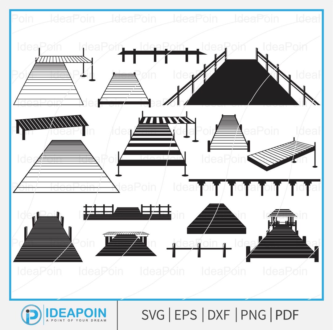 Dock Bundle Svg, Boat Dock Svg, Dock Clipart, Wooden Quay Svg, Dock Cut ...