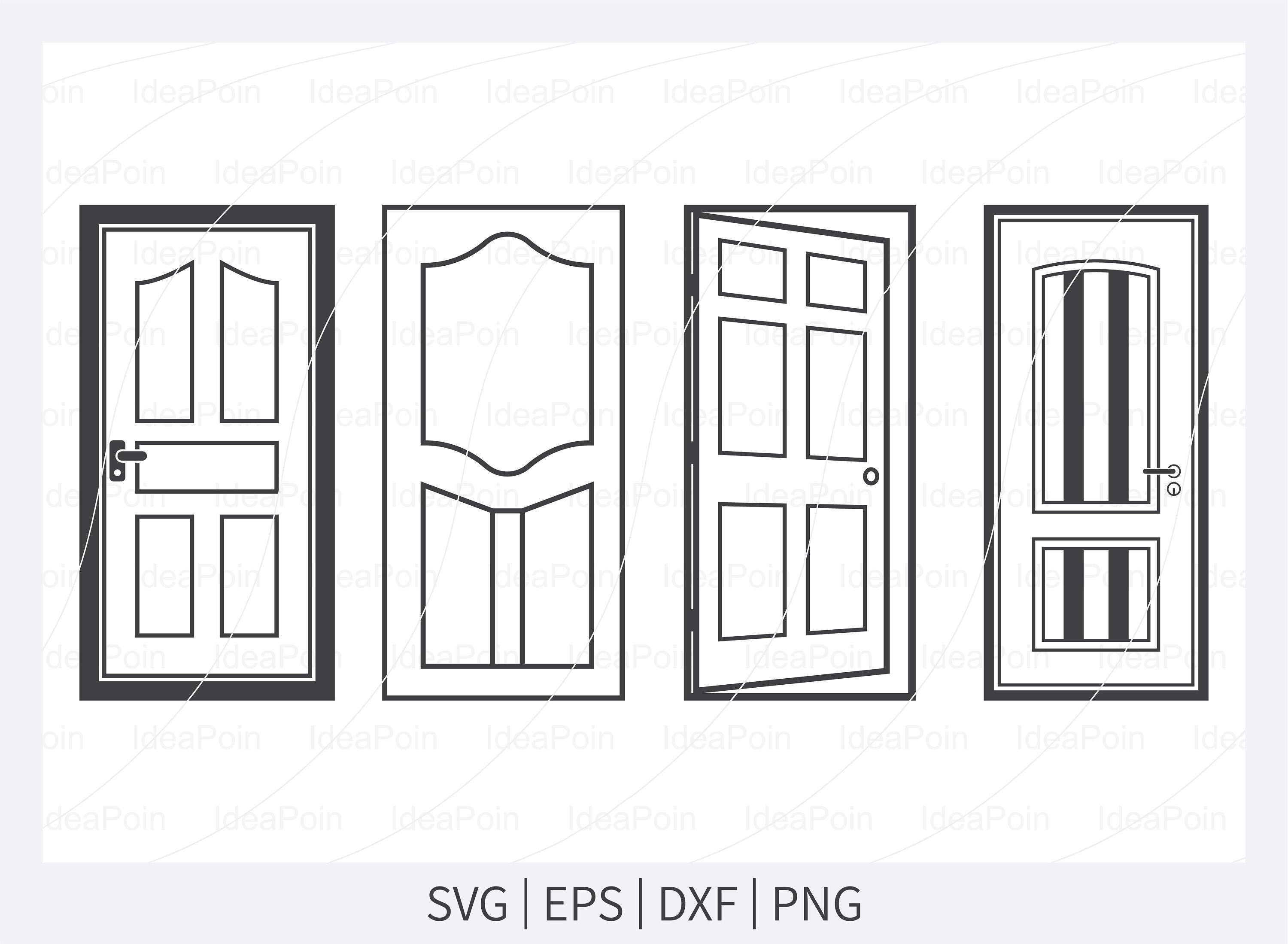 Door SVG door svg file Open Door SVG svg doors Door SVG | Etsy