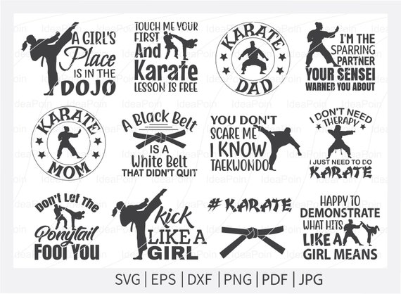 Karate Bundle Svg Karate Mom Svg Karate Typography Bundle - Etsy