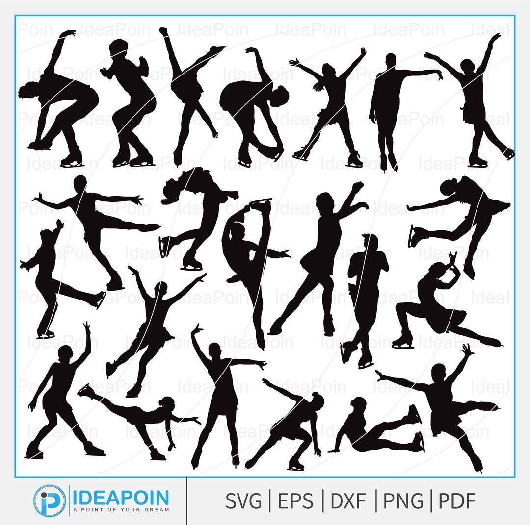 Ice Skate SVG Figure Skating Svg Ice Skate Silhouette - Etsy Australia