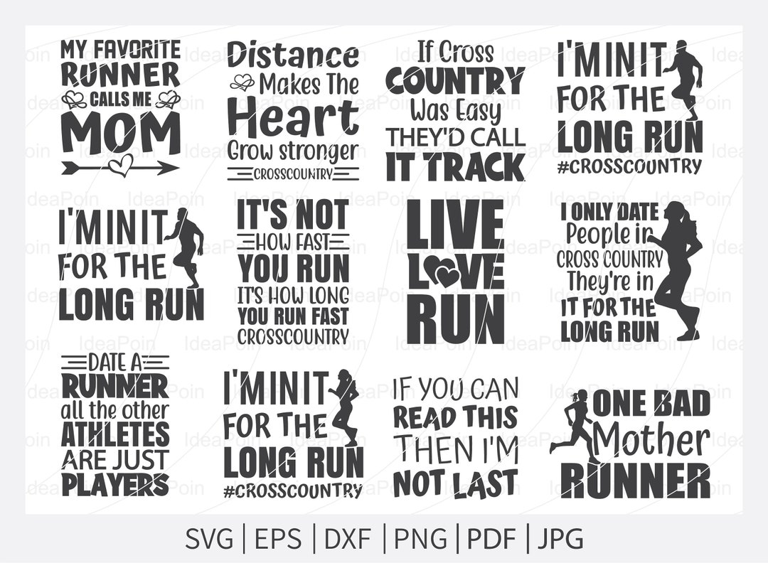 Running SVG, Cross Country Runner Svg, Running Svg Bundle , Run Svg ...