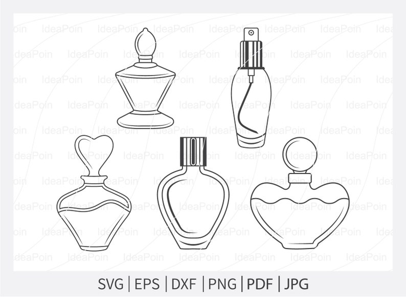 Perfume Bottle Bundle Svg Perfume Bottle Split Monogram - Etsy