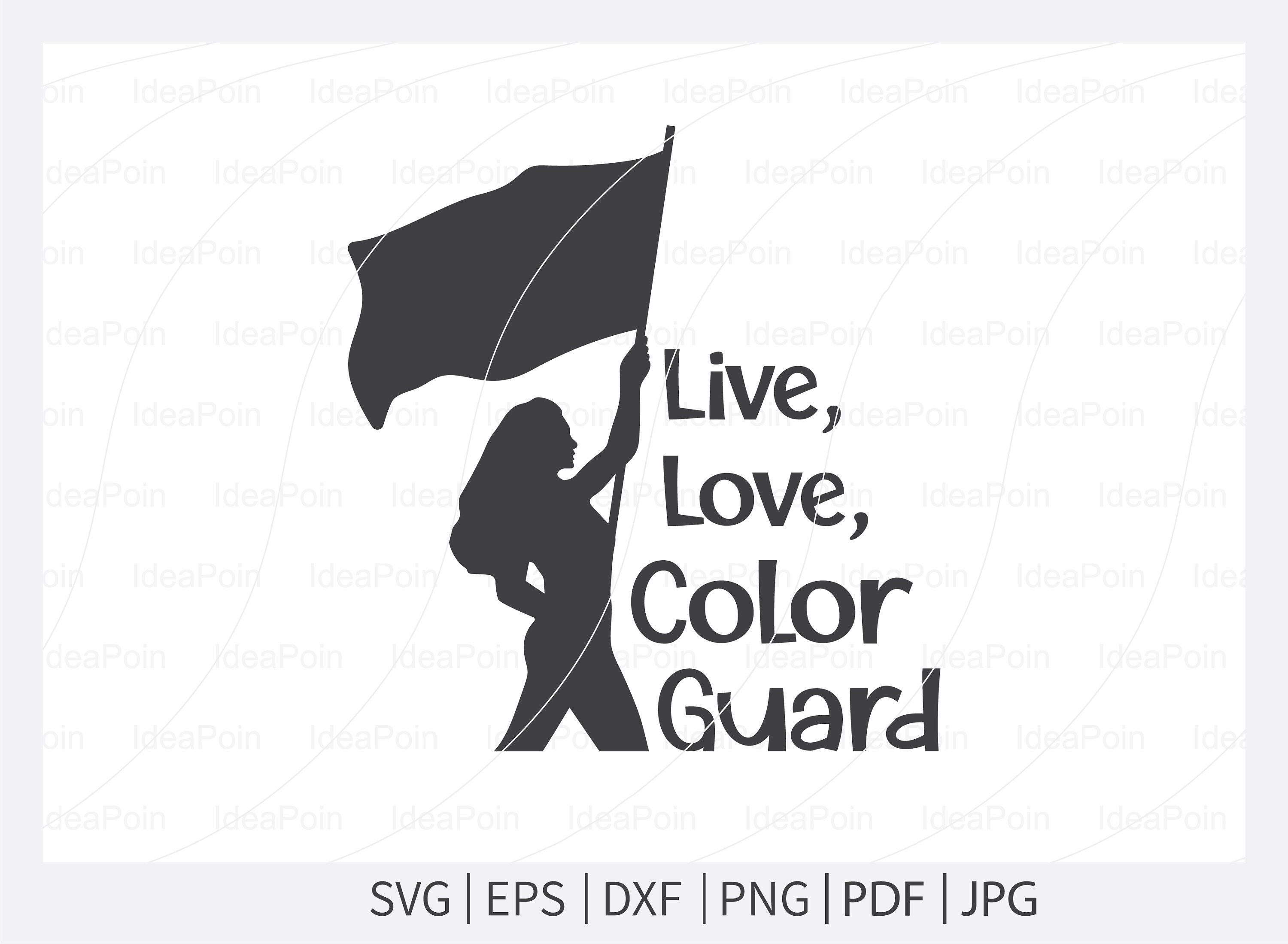 Color Guard SVG File Marching Band Svg Color Guard Flag Svg - Etsy