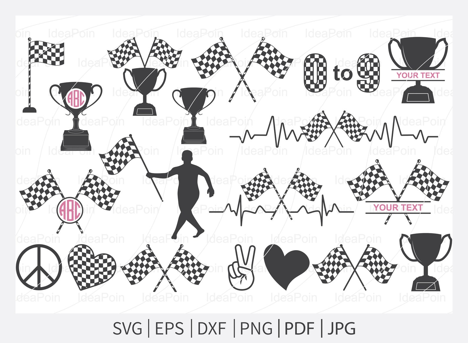 Racing Svg File Racing Flags Svg Racing Heartbeat Svg Peace - Etsy