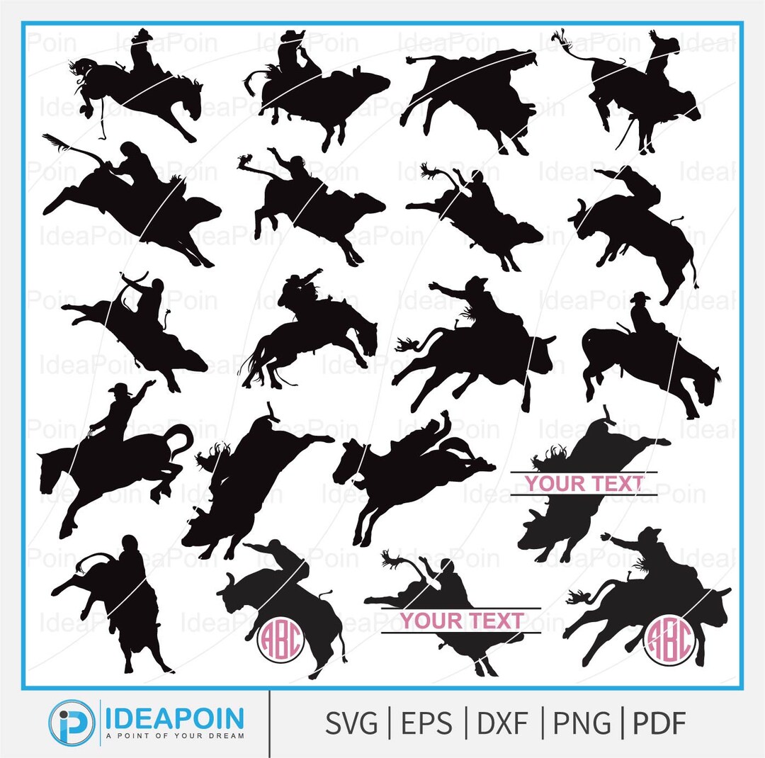 Bull Riding SVG, Rodeo Svg, Rodeo Cowboy SVG, Western Rodeo Cowboy ...