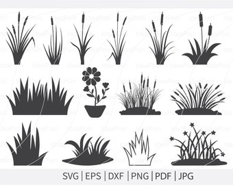 Cattail SVG 2 Nature Lake Swamp Pond Plants Arizona Design - Etsy