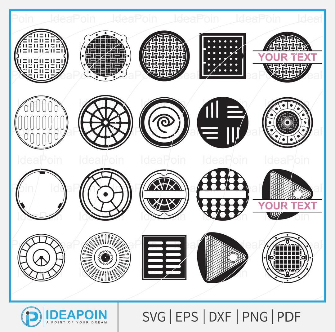 Street Manhole Svg, Manhole Cover Png, Sewer Lid Svg, Street Svg ...