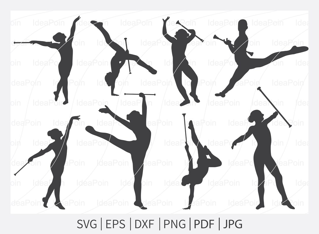 Baton Twirling SVG, Majorette Baton Twirling Gymnastics SVG, Baton ...