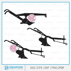 Old Plow Svg, Farming Vector, Farmhouse Svg File, Old Plow Monogram - Etsy