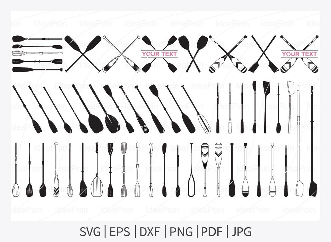 Oars Svg, Canoe Paddle Scg, Lake Svg, Kayak Svg, Oars Svg Bundle ...