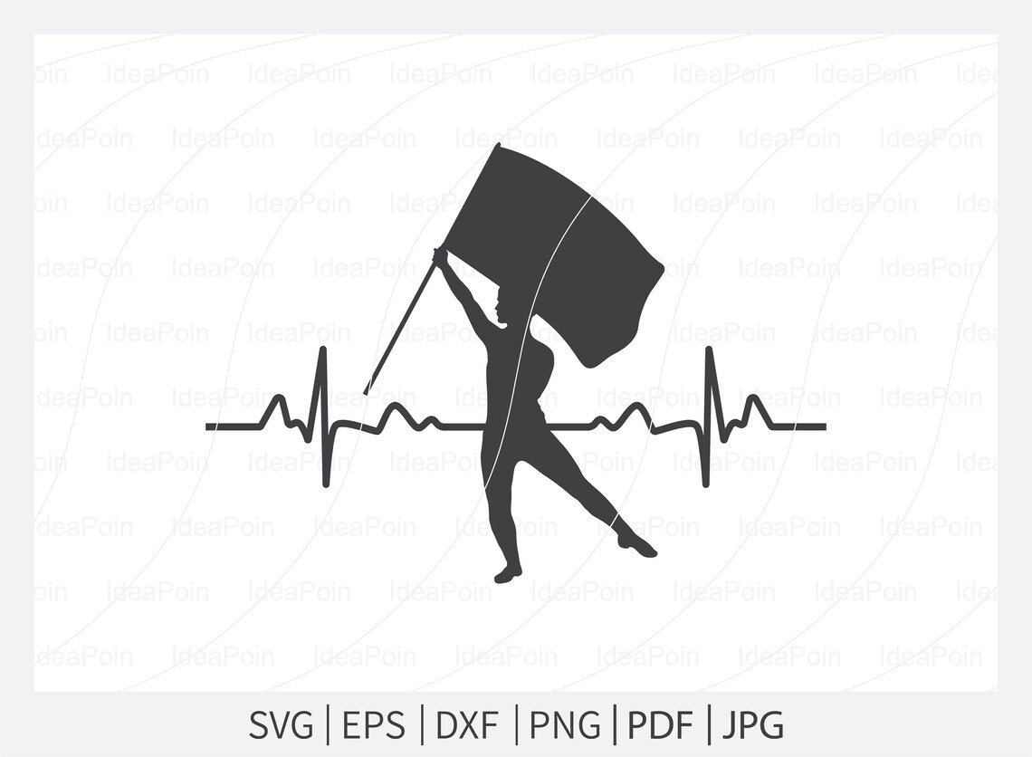 Male Color Guard SVG File Marching Band Color Guard Split | Etsy