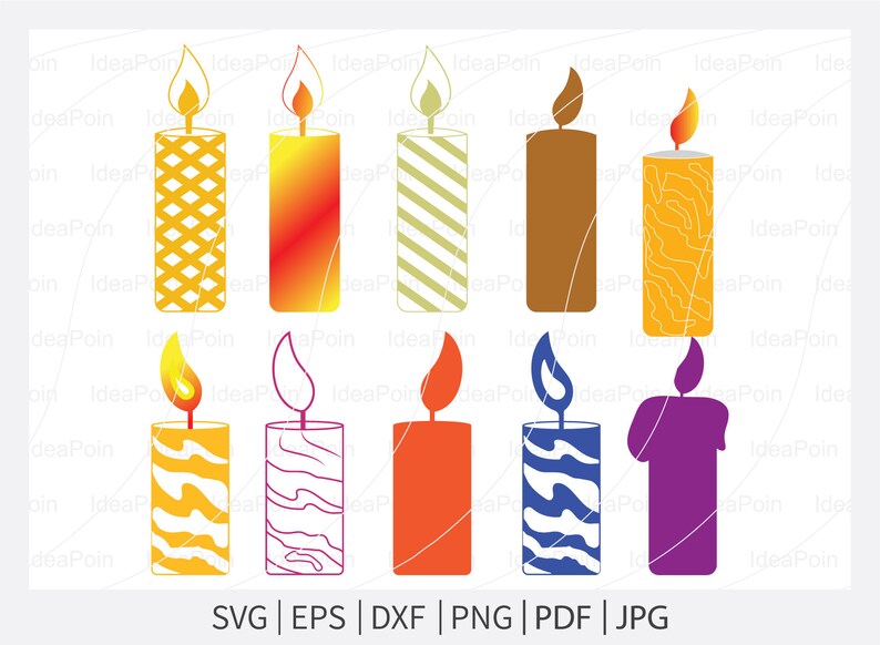 Candle Svg Candle Svg Bundle Wax Candle Svg Candle Clipart - Etsy