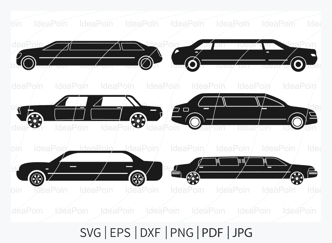 Limousine Clipart, Limousine Svg, Limousine Vector, Limousine Suv Files ...