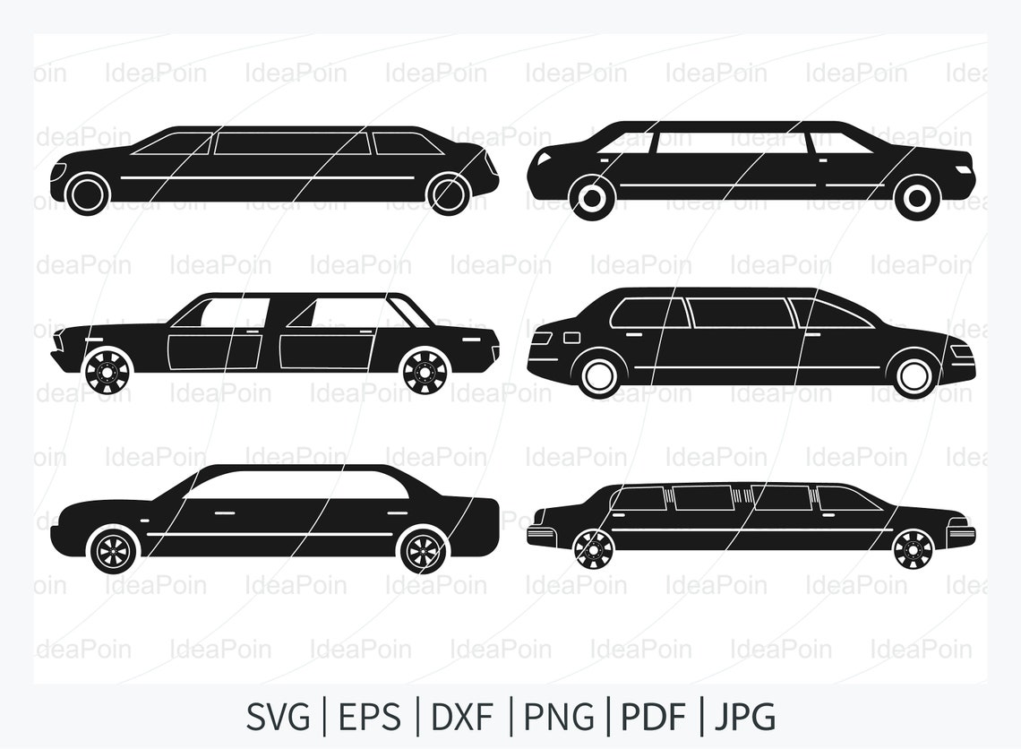 Limousine Clipart Limousine Svg Limousine Vector Limousine | Etsy Canada