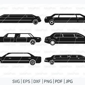 Limousine Clipart, Limousine Svg, Limousine Vector, Limousine Suv Files ...