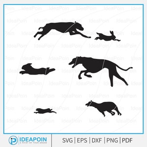 Hound Dog Chasing Rabbit SVG, Rabbit Hunting Svg, Hunting Dog SVG ...