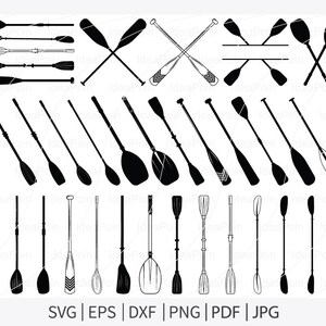 Oars Svg, Canoe Paddle Scg, Lake Svg, Kayak Svg, Oars Svg Bundle ...