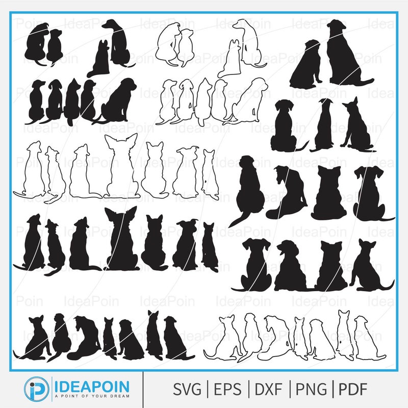 Dog Silhouette Print - Etsy