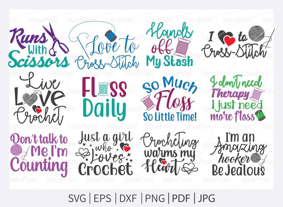 Embroidery Svg, Love to Cross-stitch Svg, Embroidery Quotes, Love to ...