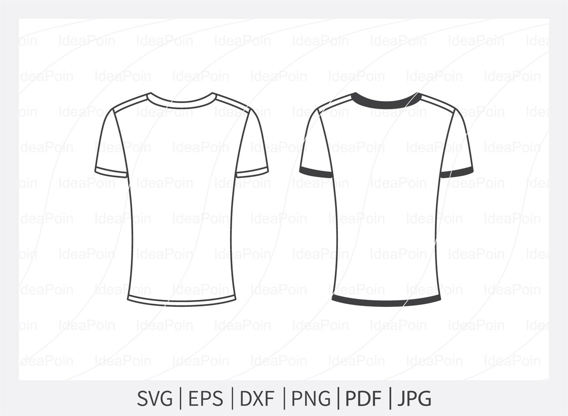 T-shirt Outline SVG T-shirt Outline Bundle T-shirt Template - Etsy