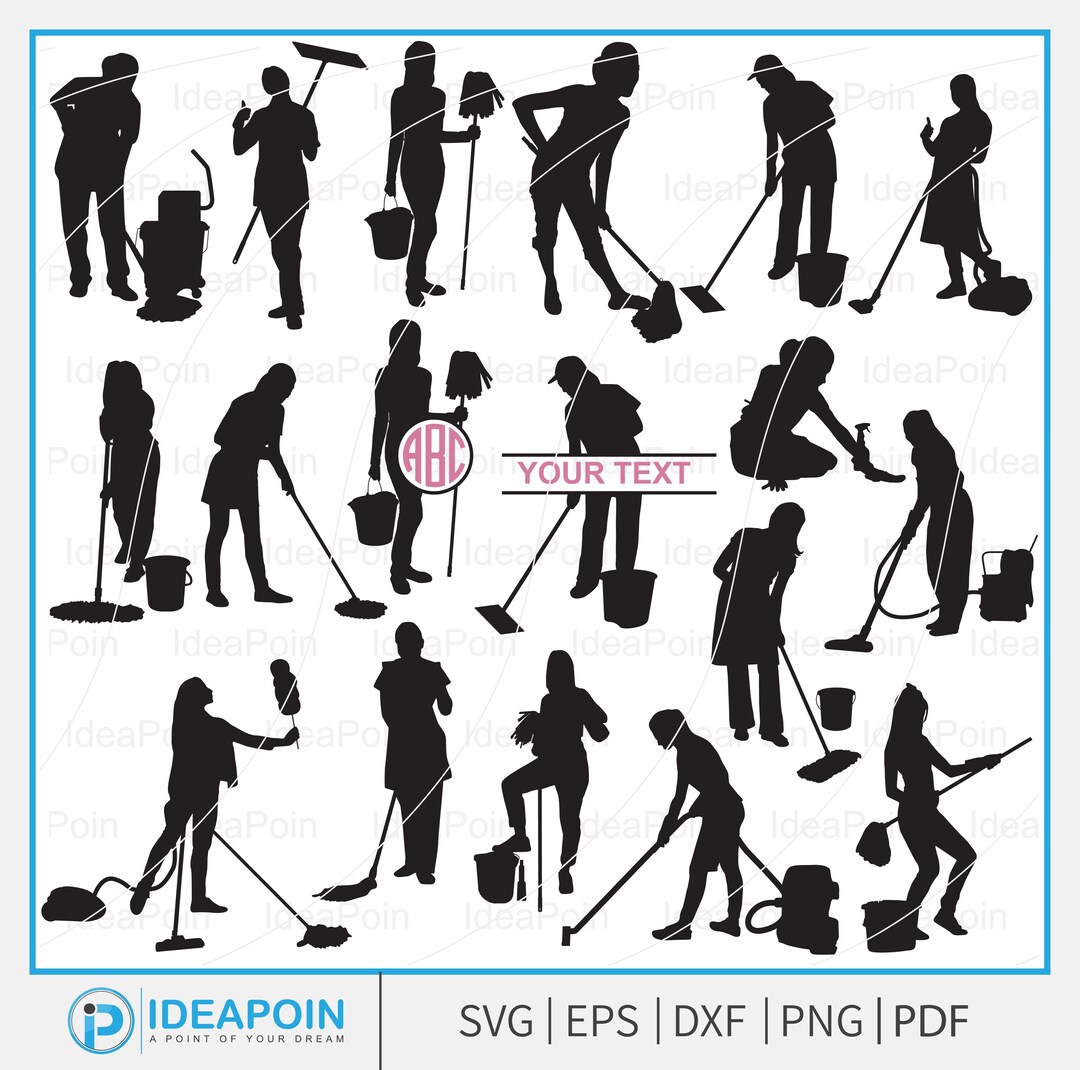 Cleaning Women Svg, Expert Cleaning, Woman Silhouette, Cleaning Svg ...