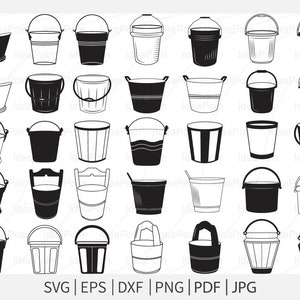 Bucket SVG Bucket Vector Bucket Svg Bundle Old Bucket Svg - Etsy