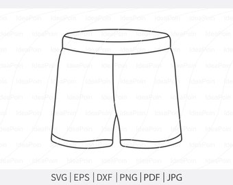 Wall Hangings boxer short Men's underwear outline dxf svg eps digital ...