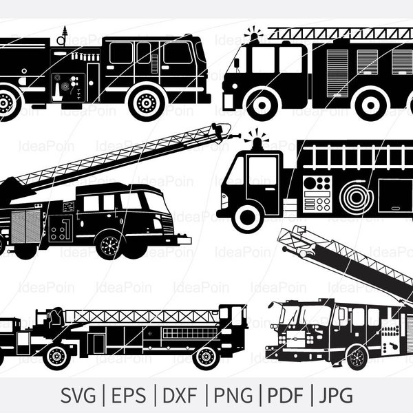 Fire Truck Svg - Etsy