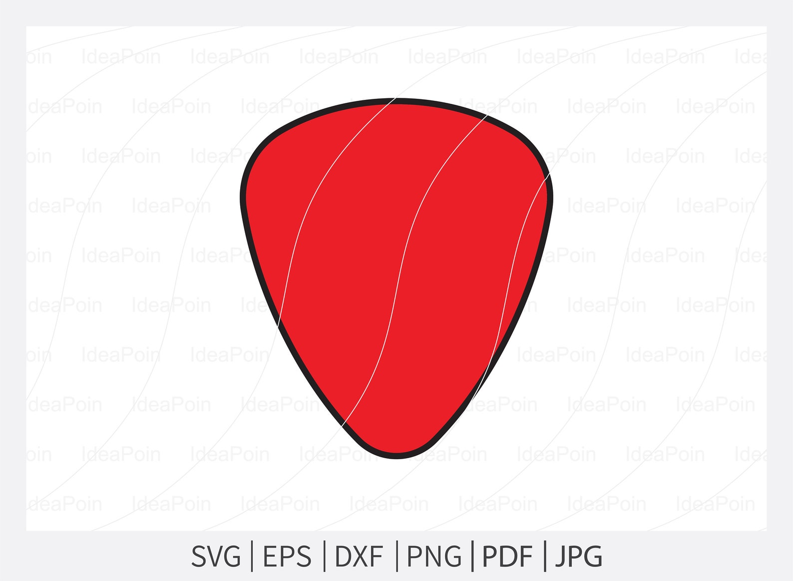 Guitar pick SVG File Plectrum SVG Guitar Pick Silhouette | Etsy