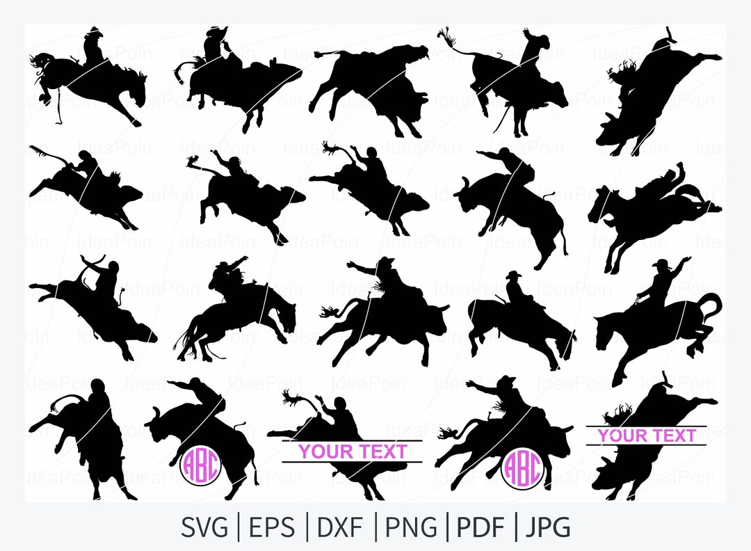 Bull Riding SVG Rodeo Svg Rodeo Cowboy SVG Western Rodeo - Etsy