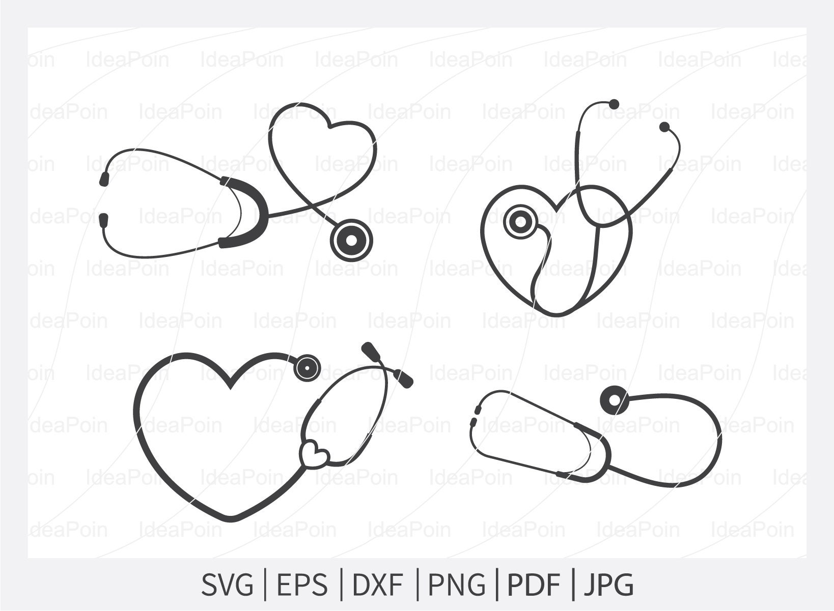 Stethoscope SVG Nurse SVG Stethoscope Split Monogram - Etsy Canada