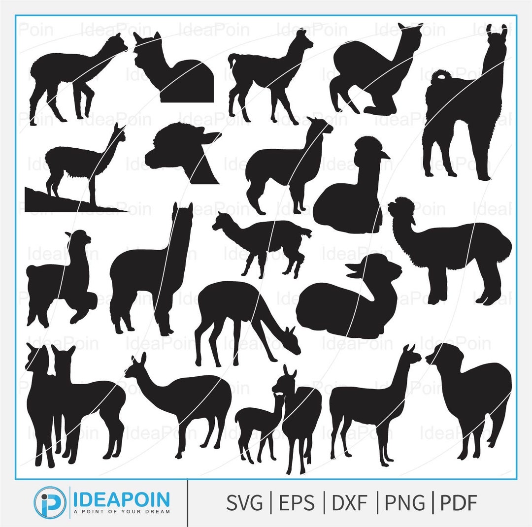 Alpaca Svg, Alpaca Silhouette, Llama Svg Bundle, Llama SVG, Grunge ...
