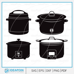 Pressure Cooker Svg, Rice Cooker Silhouette, Cooker Png, Slow Cooker ...