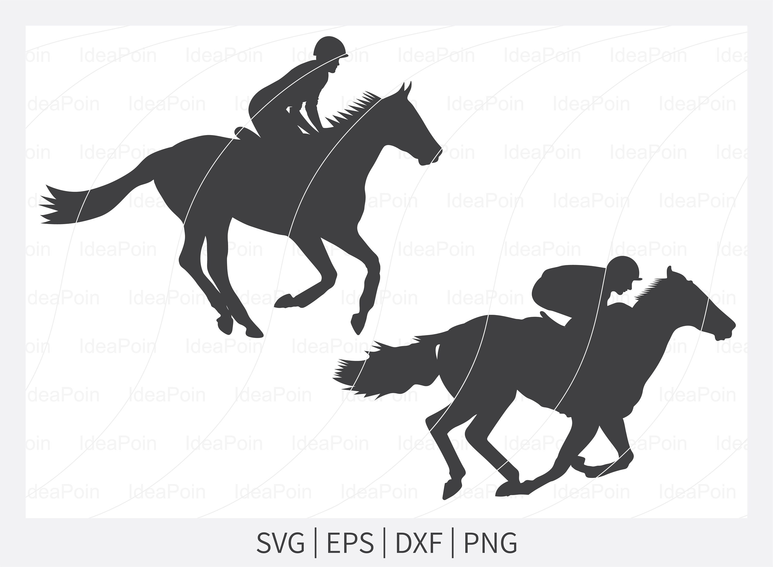 Horse Racing Svg Horse Racing Silhouette Jockey Svg Horse - Etsy