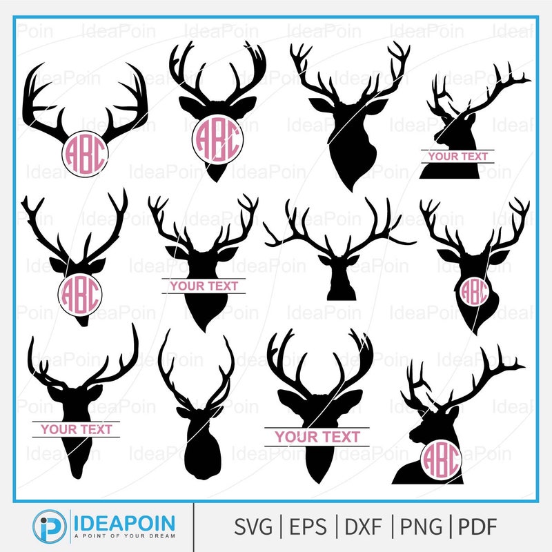 Deer Monogram Svg - Etsy