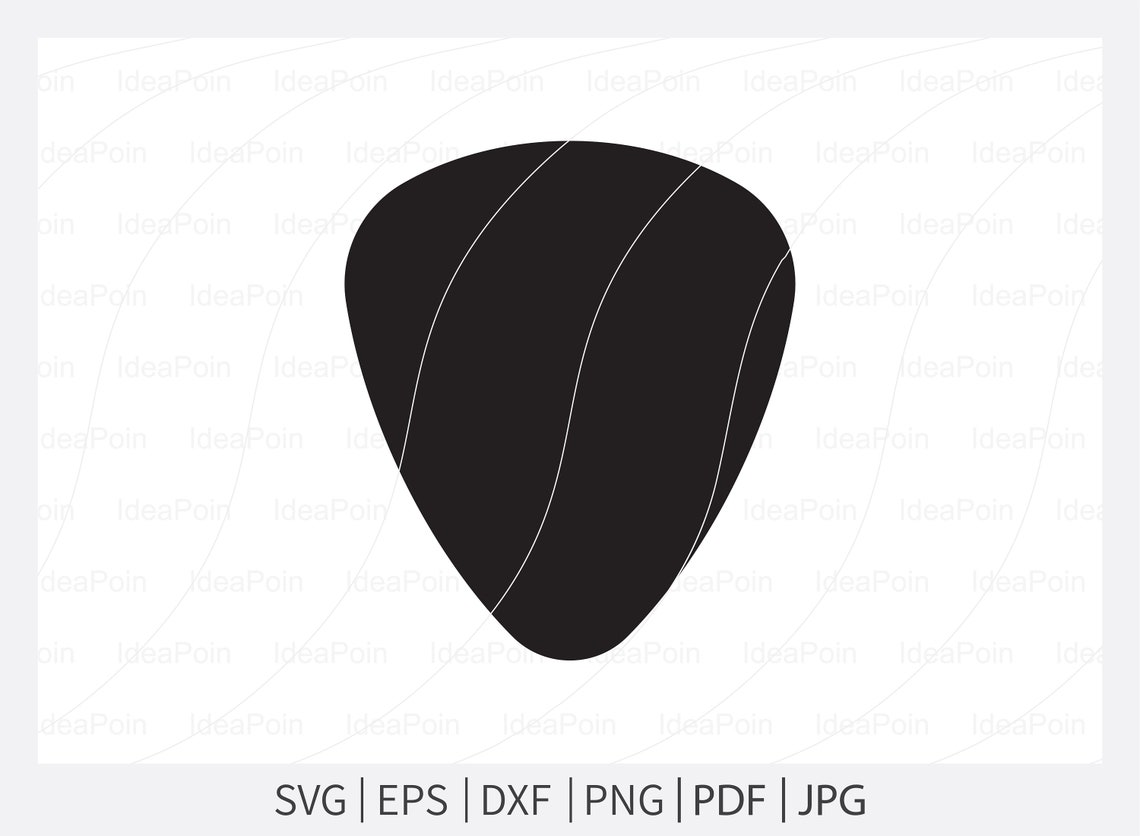 Guitar pick SVG File Plectrum SVG Guitar Pick Silhouette | Etsy