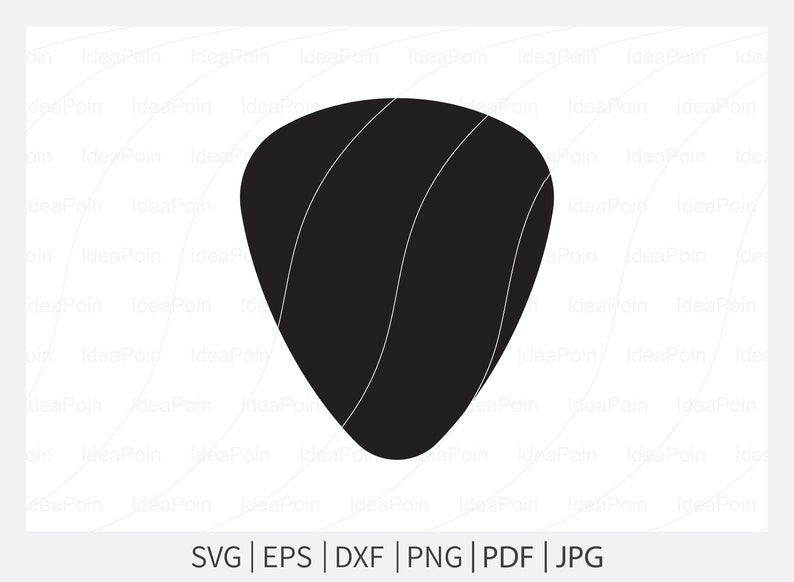 Guitar pick SVG File Plectrum SVG Guitar Pick Silhouette | Etsy
