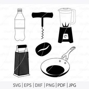 Kitchen Svg, Kitchen Svg Bundle, Kitchen Equipment Clipart, Kitchen ...