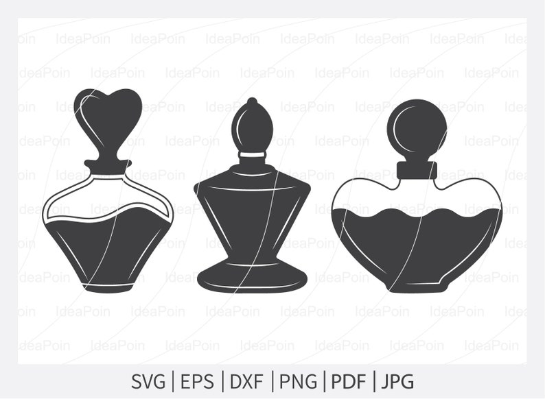 Perfume Bottle Bundle Svg Perfume Bottle Split Monogram - Etsy